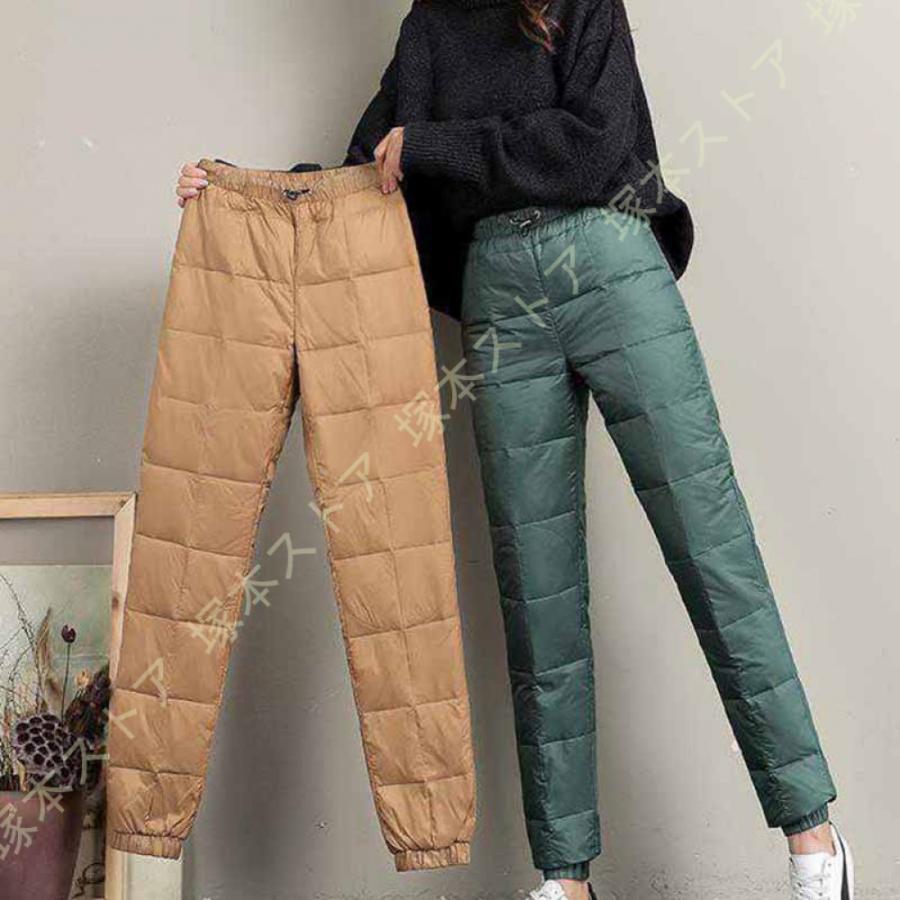 ダウンパンツ レディース 軽量 防寒パンツ アウトドア 暖かい 防風 防寒ボトムス 着痩せ カジュアル 暖パン 防寒 あったか 無地 シンプル 女性用パンツ 秋冬 : 塚本ストア - 通販 ...