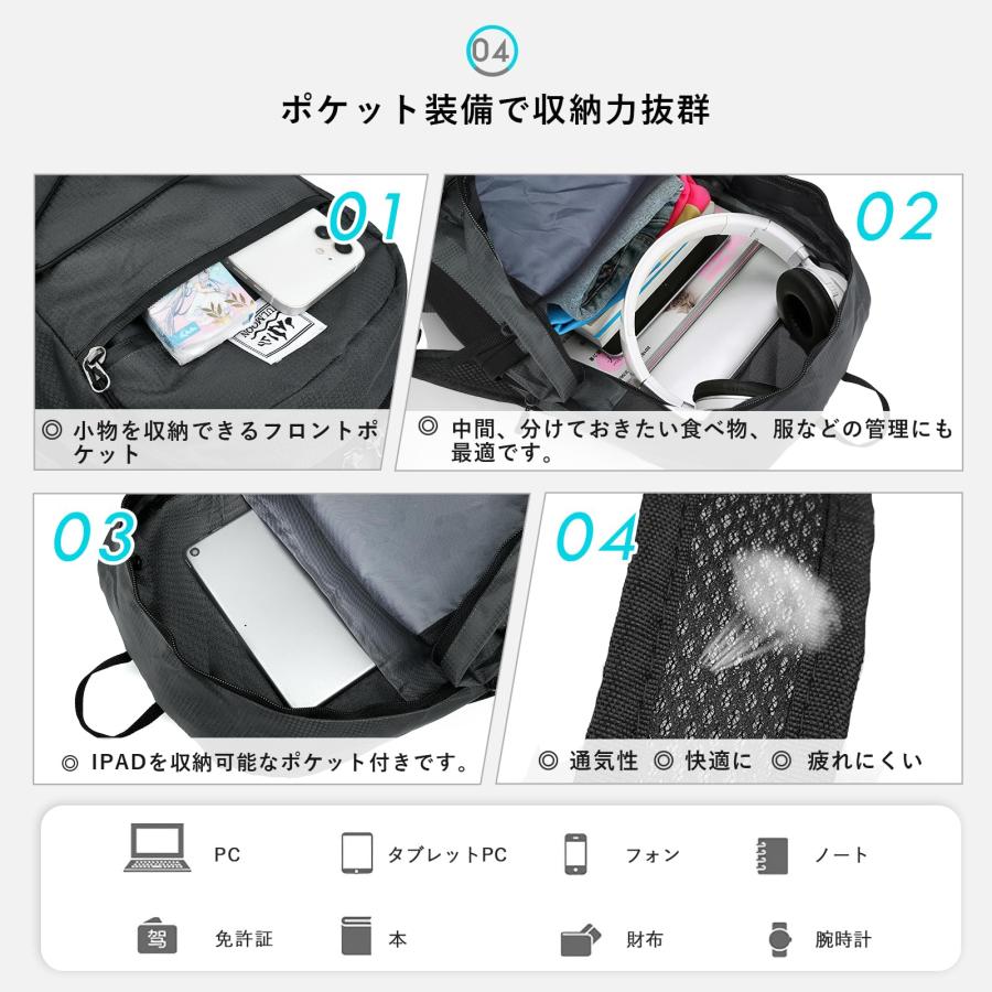 Vulmoon 折り畳み アウトドア 折りたたみ リュック 15L 防水 軽量 163g 旅行 収納袋付き 男女兼用 : 月商店 - 通販 - Yahoo!ショッピング