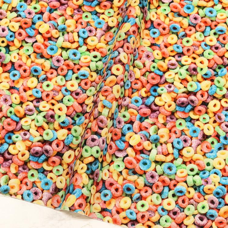 生地 輸入生地 USAプリント カラフルシリアル お菓子柄 Treasures タイムレストレジャー STELLA ステラ 巾約110cm 最低単位30cm〜10cm単位の切り売り : つくる ...