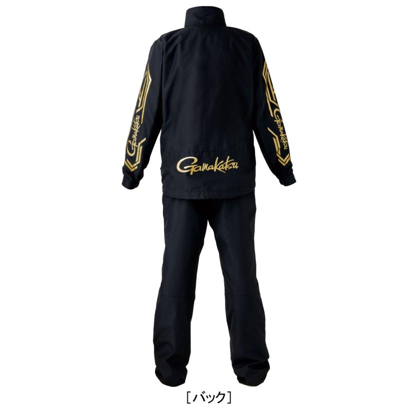 Gamakatsu がまかつ ウィンドブレーカースーツ GM-3722 ブラック×ゴールド Mサイズ / gamakatsu : 釣人館ますだ Yahoo!店 - 通販 - Yahoo!ショッピング
