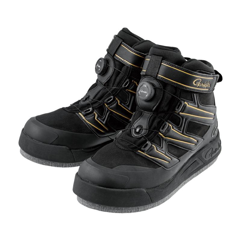 Gamakatsu がまかつ Gスペック フェルトスパイクシューズ(パワータイプ) GM-4550 ブラック×ゴールド 3Sサイズ / 6月上旬頃入荷予定 先行予約受付中 : 釣人館ますだ ...