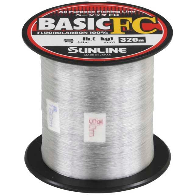 サンライン／SUNLINE ベーシックFC 320m巻 3．0号／12lb （ボビン巻 カラー：クリア フロロライン） : 331242 ...