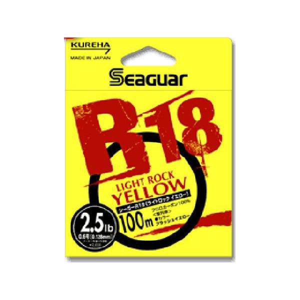 クレハ／KUREHA シーガーR18 ライトロックイエロー 100m 2.5-5lb （Seaguar R18 LIGHT ROCK Yellow） : つり具・TEN Yahoo!店 ...