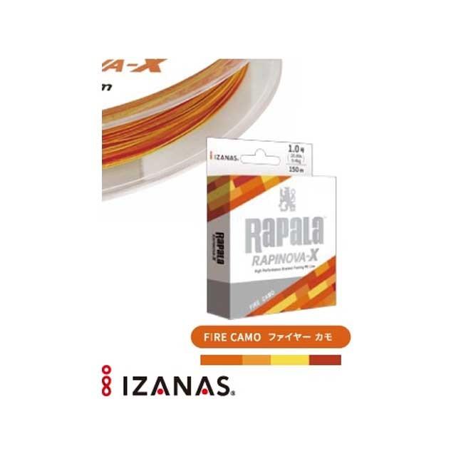 ラパラ／RAPALA RLX ラピノヴァX カモカラー 150m巻 カラー：ファイヤーカモ （ルアー用 PEライン） :a295238:つり具・TEN Yahoo!店 - 通販 - Yahoo ...