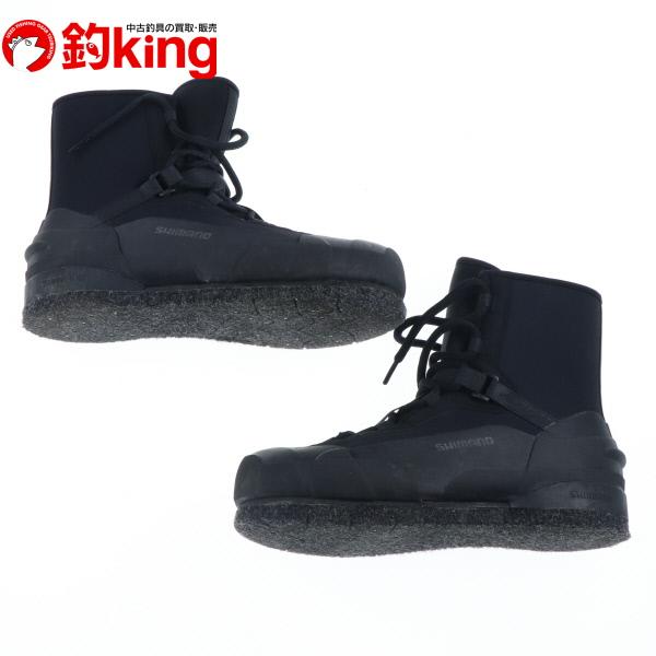 シマノ ロックショアウェットブーツ (ウォータードレイン・ピンフェルト) FS-080U 26.0cm/T282M ブーツ 磯靴 ショアジギング キャスティング 磯 ヒラスズキ 青 : 釣 ...