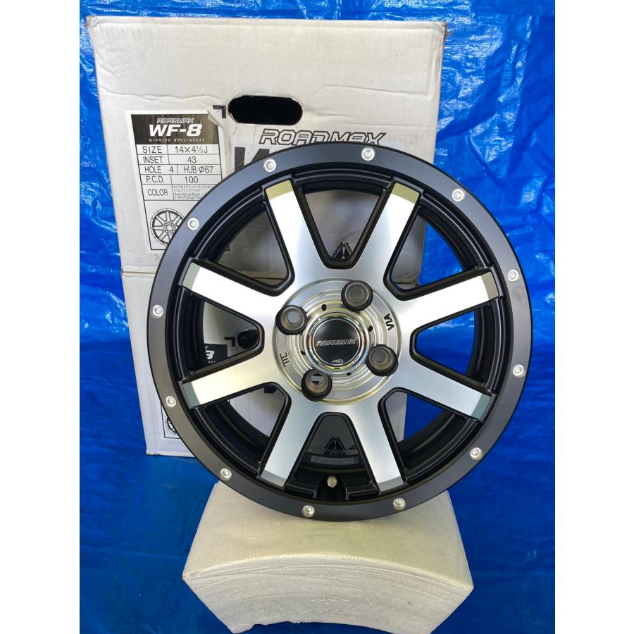 n_新品未使用展示品 ホイール4本セット 4.5J-14 +43 4H 100 ROADMAX WF8 SGB+リムディスクP : カー用品 ...