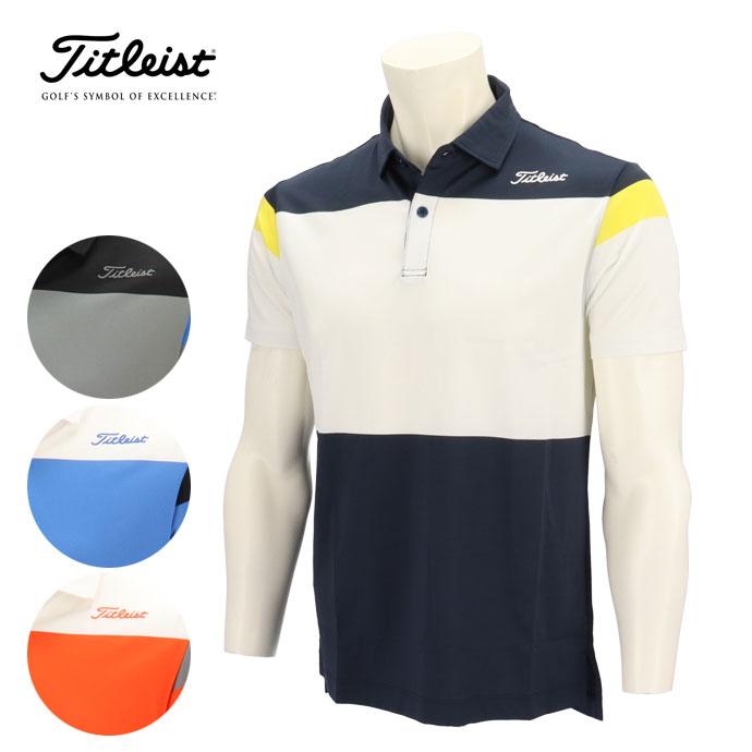 Titleist ゴルフ タイトリスト 先染メブロック半袖ポロシャツ Titleist ゴルフ タイトリスト 先染メブロック半袖ポロシャツ