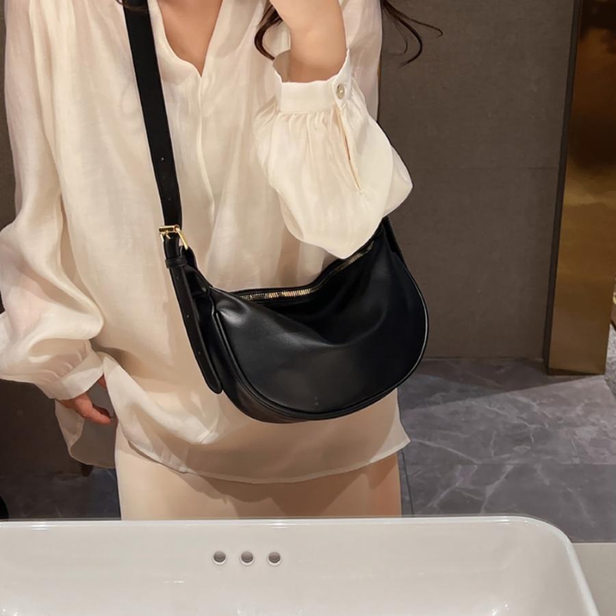 ショルダーバッグ レディース 軽い 三日月 通勤 ハーフムーン 軽量 斜めがけ おしゃれ クレセント 無地 : csbs90104202 : つたやショップ バッグ・ベルト専門店 - 通販 ...