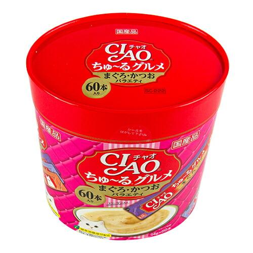 CIAO（いなばペットフード） キャットフード チュール 猫 ちゅーる 猫餌 チャオちゅーる おやつ CIAO グルメ まぐろ・かつお バラエティ 14g×60本入 国産品 : にっぽん津々 ...