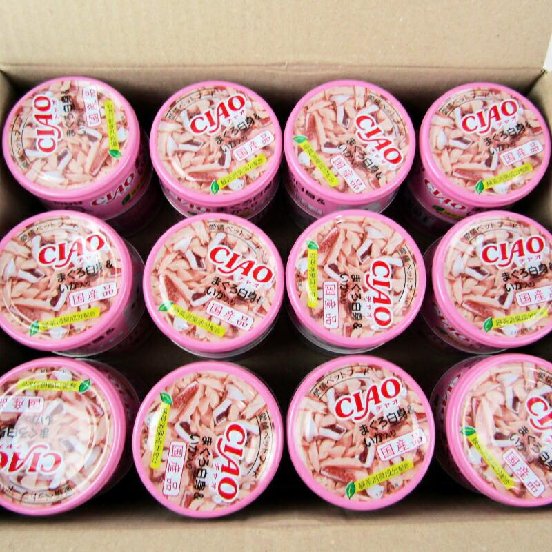 CIAO（いなばペットフード） いなば CIAOまぐろ白身&いか入り 85g ×24個 ケース販売 : にっぽん津々浦々 - 通販 - Yahoo!ショッピング