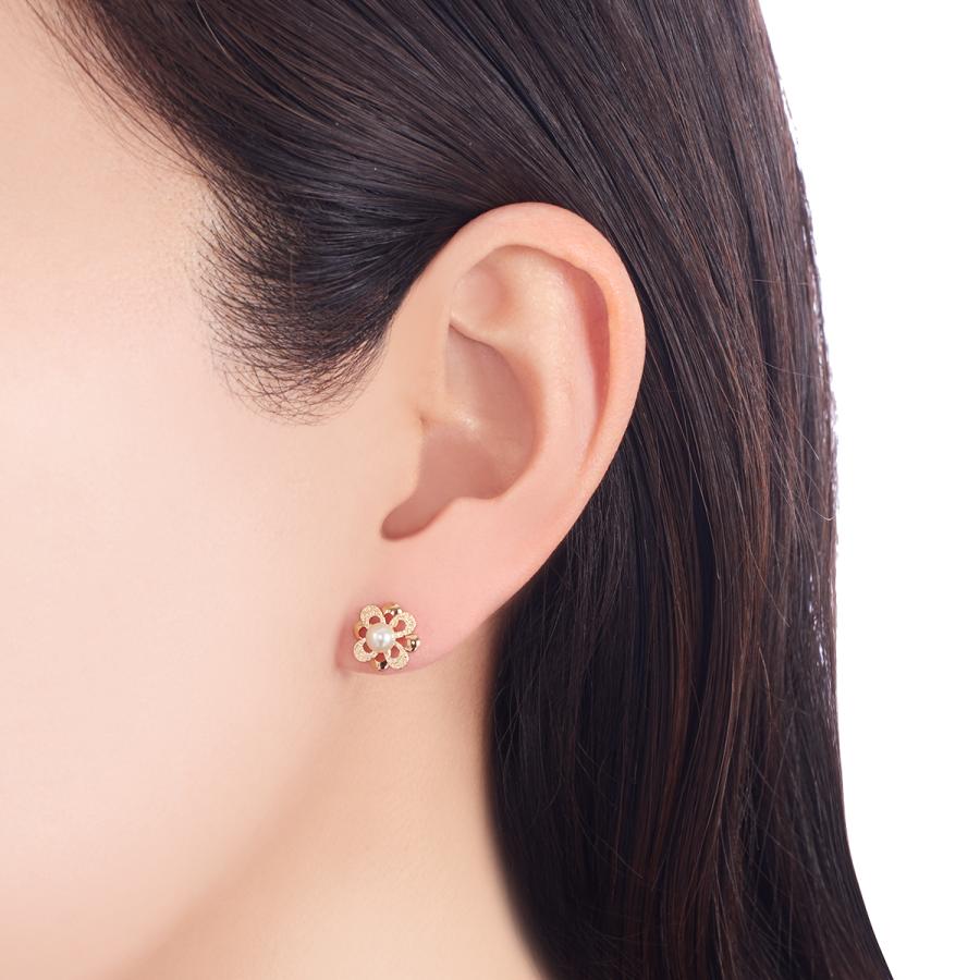 K10イエローゴールド淡水パールピアス（4mm） :RPE205-003:ジュエリーツツミ Yahoo!ショッピング店 - 通販 - Yahoo!ショッピング