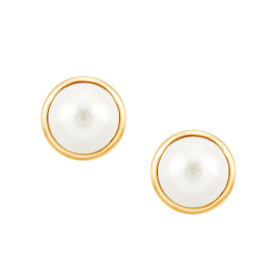 ジュエリーツツミ K18イエローゴールド淡水パールピアス（6mm） : ジュエリーツツミ Yahoo!ショッピング店 - 通販 - Yahoo!ショッピング