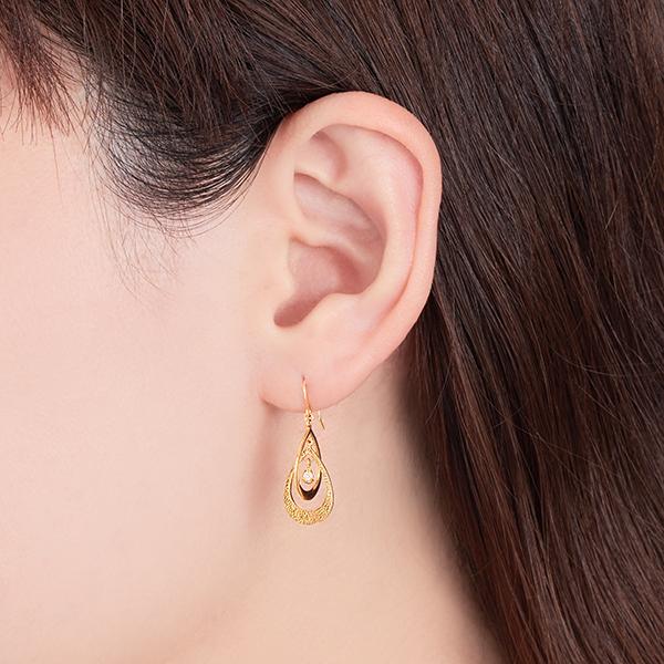 ジュエリーツツミ K18イエローゴールドダイヤモンドピアス ジュエリーツツミ K18イエローゴールドダイヤモンドピアス