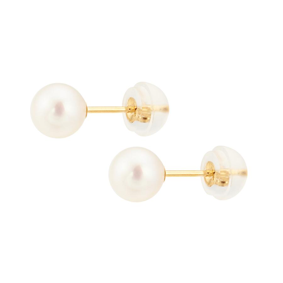 K18イエローゴールドアコヤ真珠ピアス（5mm） :RPE954-002:ジュエリーツツミ Yahoo!ショッピング店 - 通販 - Yahoo!ショッピング