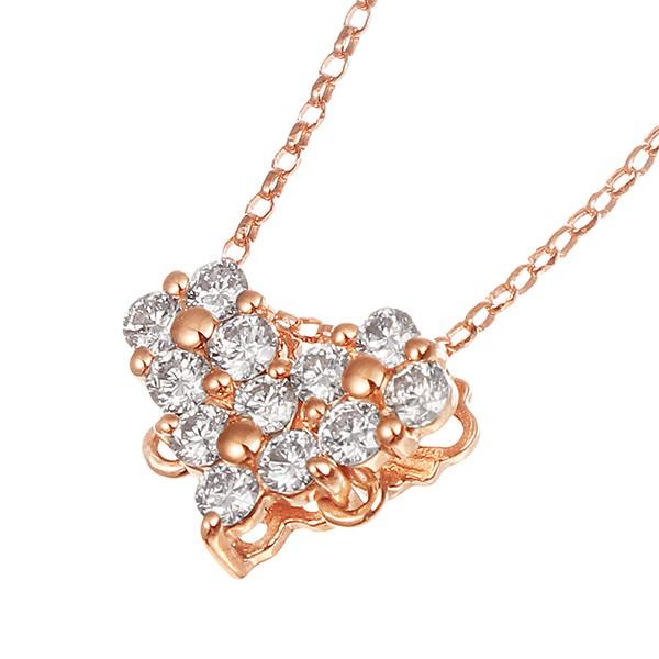 ジュエリーツツミ K18ピンクゴールドダイヤモンドネックレス ジュエリーツツミ K18ピンクゴールドダイヤモンドネックレス