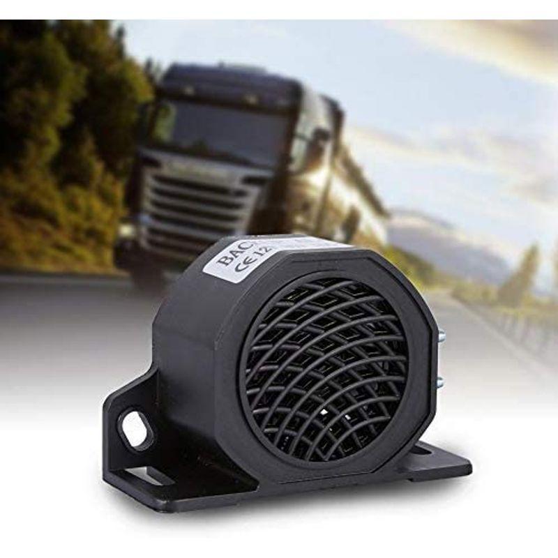 12V 105dB ユニバーサル 車 トラック用 バックブザー 警告音 アラーム 車両用ホーン 重機 ブラック 日本