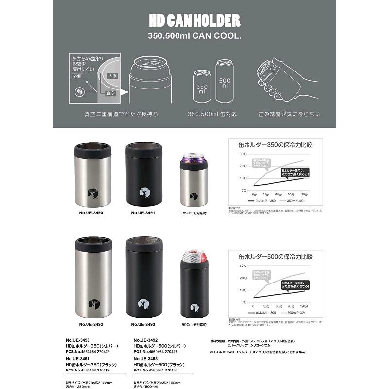 CAPTAIN STAG（キャプテンスタッグ） HD 保冷 缶ホルダー 500ml缶用 ブラック UE-3493 : TTCショップ ...