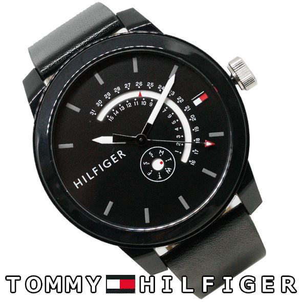 TOMMY HILFIGER トミーヒルフィガー 腕時計 時計 プレゼント ギフト メンズ ブラック 文字盤 バンド 1791479 新品 ...