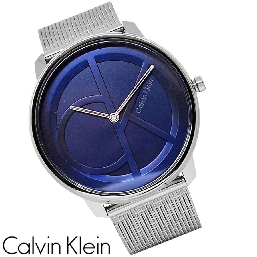 Calvin Klein（カルバン・クライン） CK 腕時計 時計 メンズ腕時計 メンズファッション プレゼント シルバー ネイビー文字盤 ...
