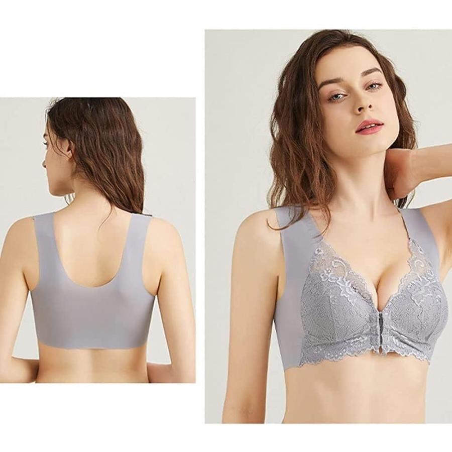 フロントホック 前開き レース ブラジャー 5D シェイプ ビューティー バック スポーツ 快適 ワイヤーフリー ブラ 究極のリフト ワイヤレス ブラB063 : T&Sシューズヤフーショップ ...