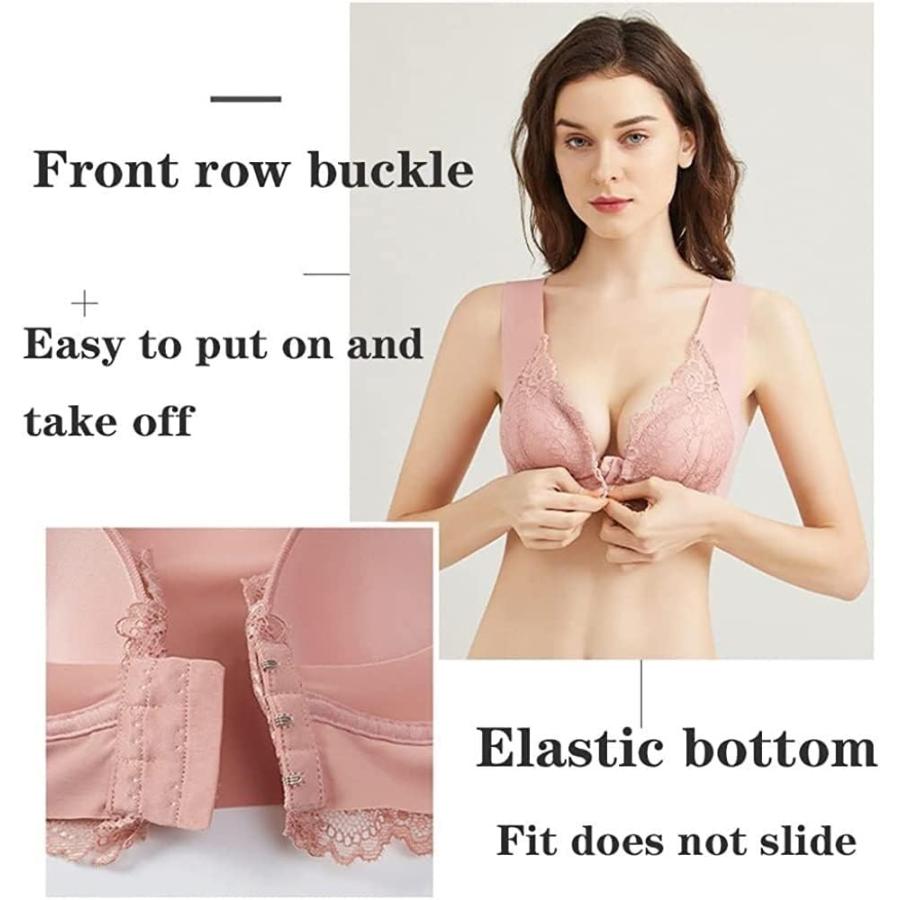 フロントホック 前開き レース ブラジャー 5D シェイプ ビューティー バック スポーツ 快適 ワイヤーフリー ブラ 究極のリフト ワイヤレス ブラB063 : T&Sシューズヤフーショップ ...