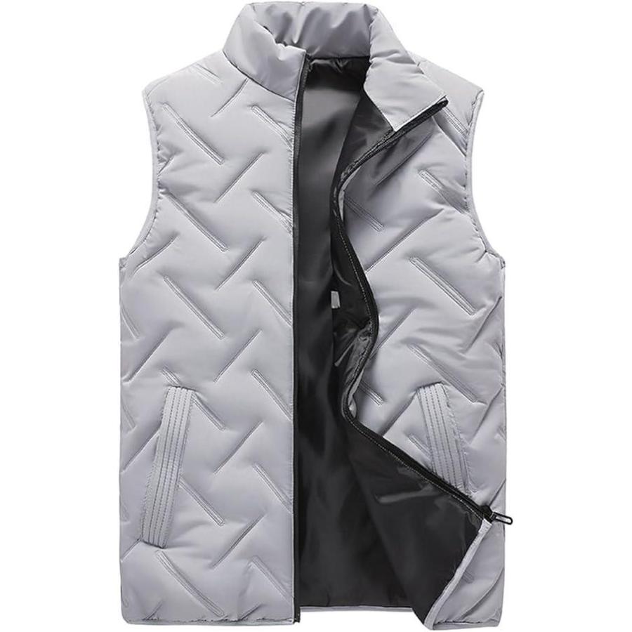 在庫セール メンズ 中綿ベスト アウター ノースリーブ ベスト 立ち襟 ジャケット かっこいい チョッキ 袖なし F208 : T&Sヤフーショップ - 通販 - Yahoo!ショッピング