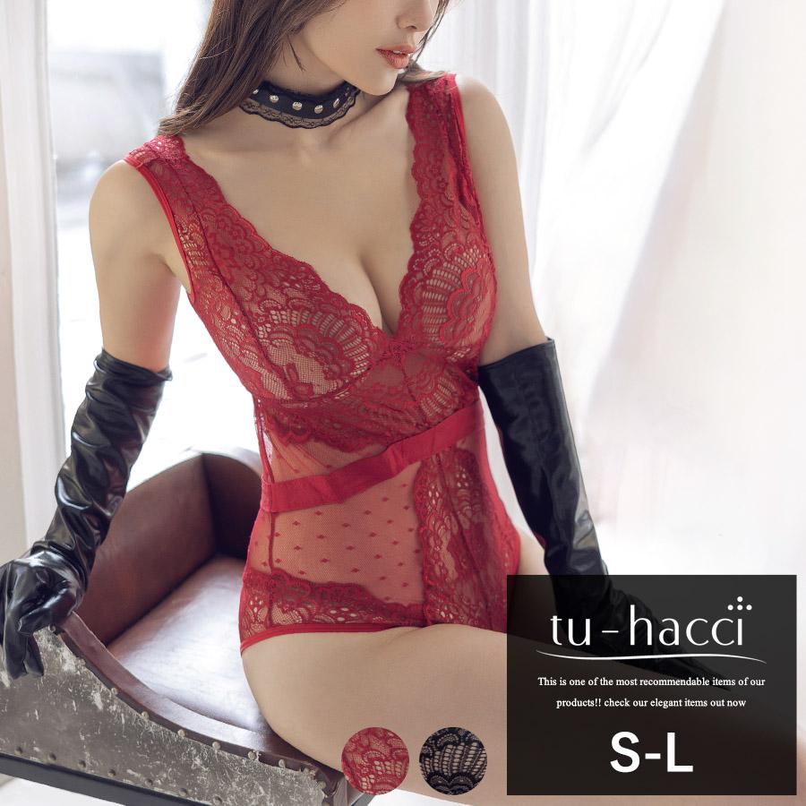 tu-hacci 下着女性 セクシーランジェリー《ウォーターリリー総レーステディ》2color ブラック ワイン ボディスーツ ツーハッチ/SexyLine〜Adu/アデュー〜 : tu ...