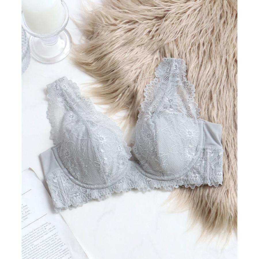 tu-hacci 女性下着 ブラジャー フェザリーブラ ノンワイヤー ブラ 大きいサイズ リラックス 締め付けない ゆったり 脇高 かわいい レース ブラ単品 ツーハッチ : tu-hacci ...