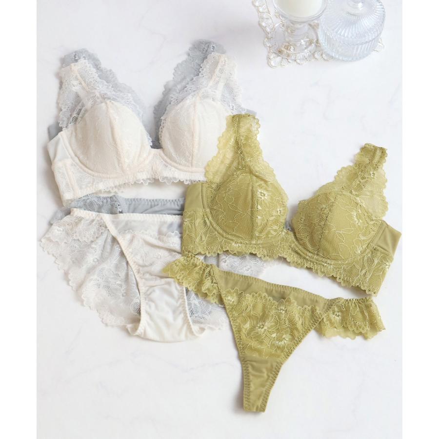 tu-hacci 下着女性 上下セット ブラジャー ショーツ フェザリーブラ&ショーツ ノンワイヤー 脇高 かわいい ブラショーツセット リラックス レース ツーハッチ : tu-hacci ...
