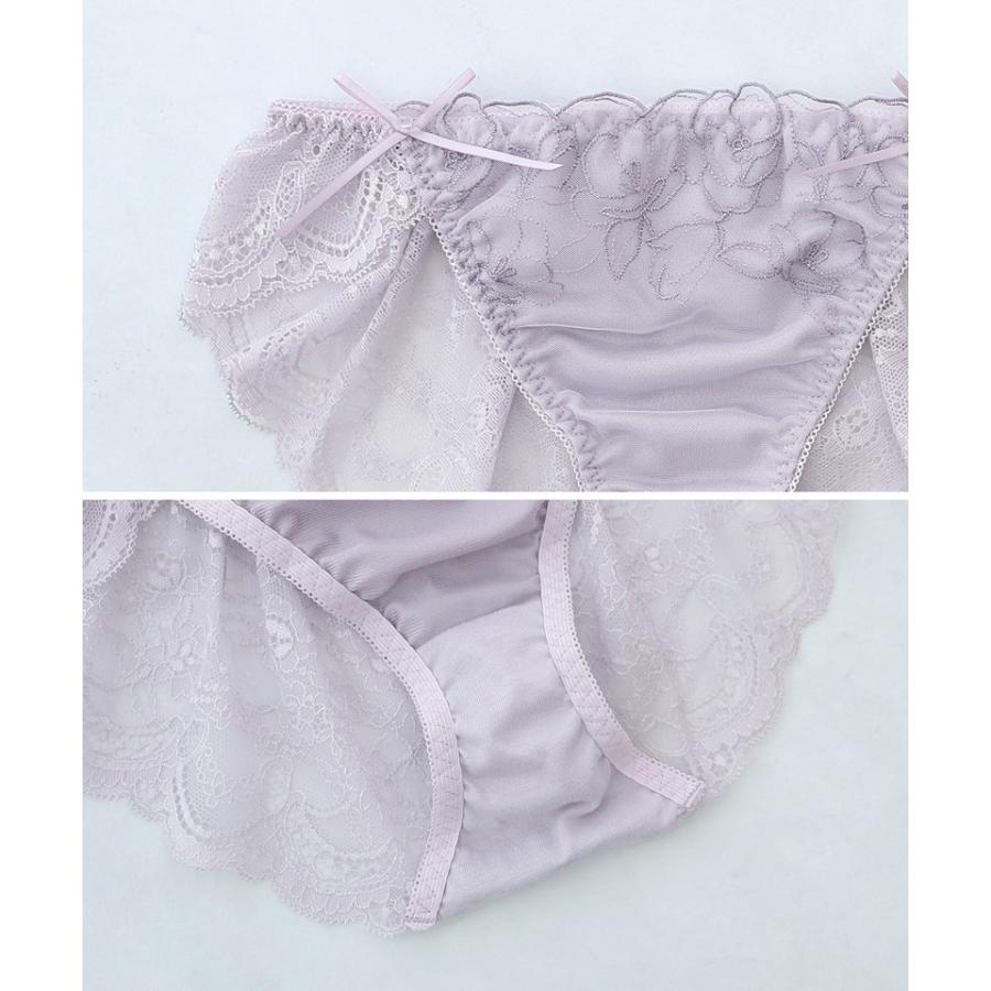 tu-hacci 【新作 クーポンで10%OFF】 下着女性 上下セット《Leene》マニョリアレースブラ＆ショーツ/ 補正ブラ 脇高 L字ワイヤー 痛くない 自胸で叶えるくっきり谷間 ...