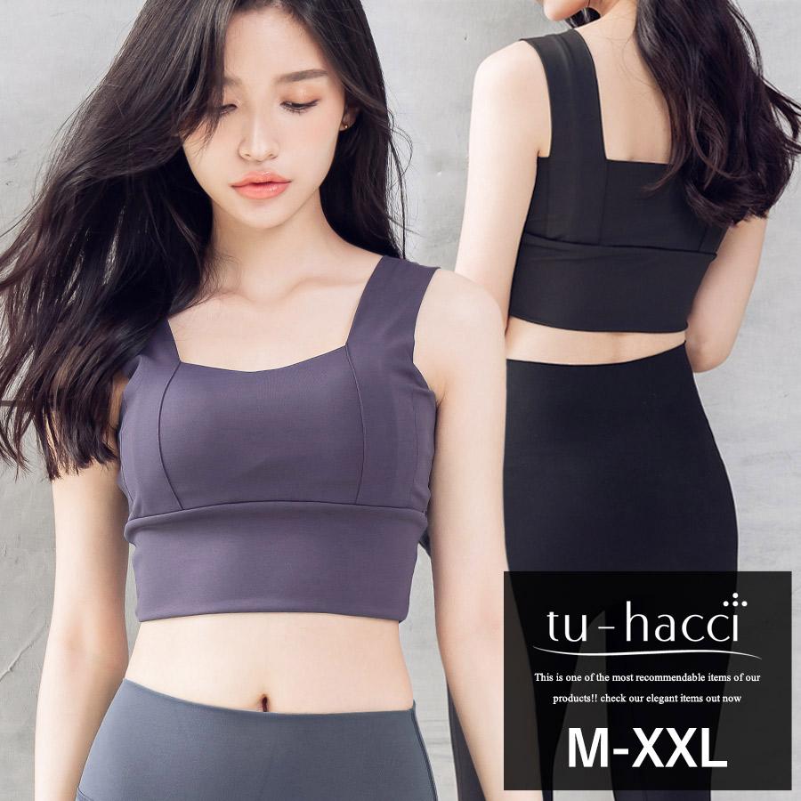 tu-hacci（ツーハッチ） 女性下着 ブラジャー スポブラ スポーツブラ プランシュブラ 伸縮性 スポーツ ジム ヨガ フィットネス トレーニング ノンワイヤー : tu-hacci ...