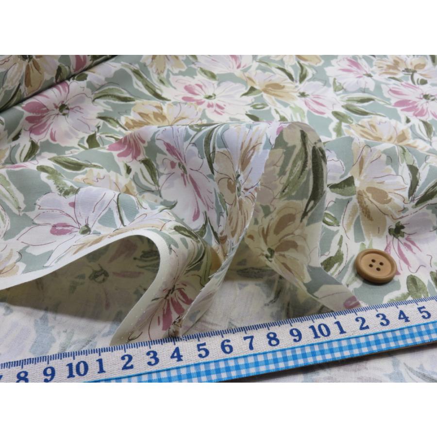 1m単位 アウトレット40% YUWA有輪オリジナル 水彩フラワー グリーン シャーティング生地 マークダウン メーカー処分品 生地 布地 布 コットン : 布と手芸 つばめや - 通販 ...