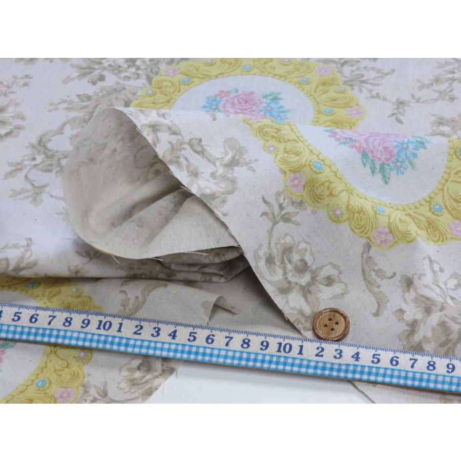 1m単位 アウトレット80％ KUNIKA×YUWA有輪 Antique Rose Cookies ライトベージュ 綿麻キャンバス生地 マークダウン メーカー処分品 生地 布地 布 : 布と ...