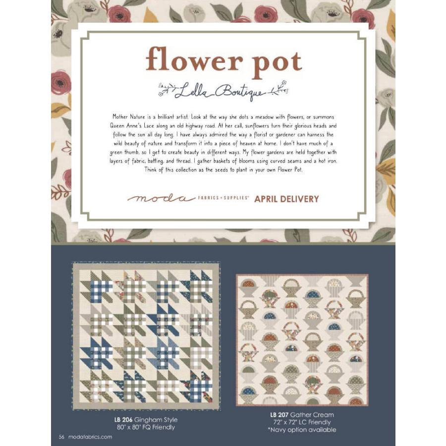 MODA（モダ）カットクロス42枚セット 9 Flower Pot-5160 生地 布地 パッチワーク はぎれ 素敵 小物つくり 花柄 : 布 ...