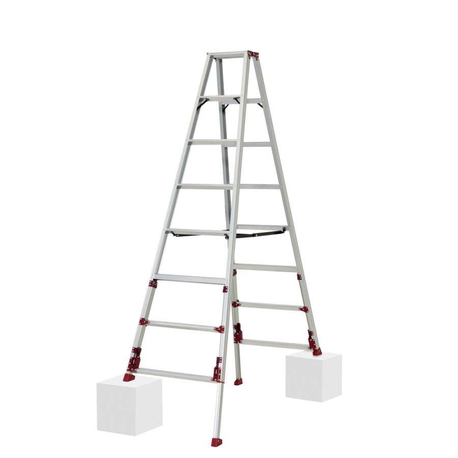 ピカ 四脚アジャスト式専用脚立[上部操作タイプ]スタッピー SXJ-240A ※配送は法人限定、個人は不可※代引き不可 : 現場屋さんヤフー店 - 通販 - Yahoo!ショッピング