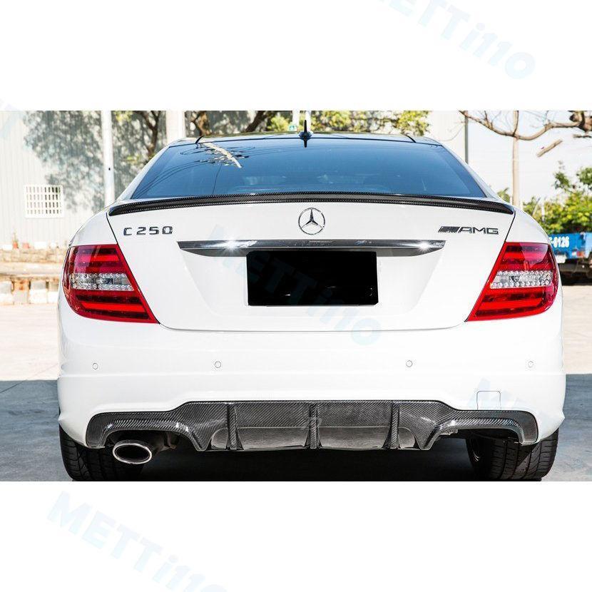 BENZ メルセデス・ベンツ Cクラス W204 クーペ用トランク リア スポイラー ウィング 本物Carbon カーボン AMG スタイル ...