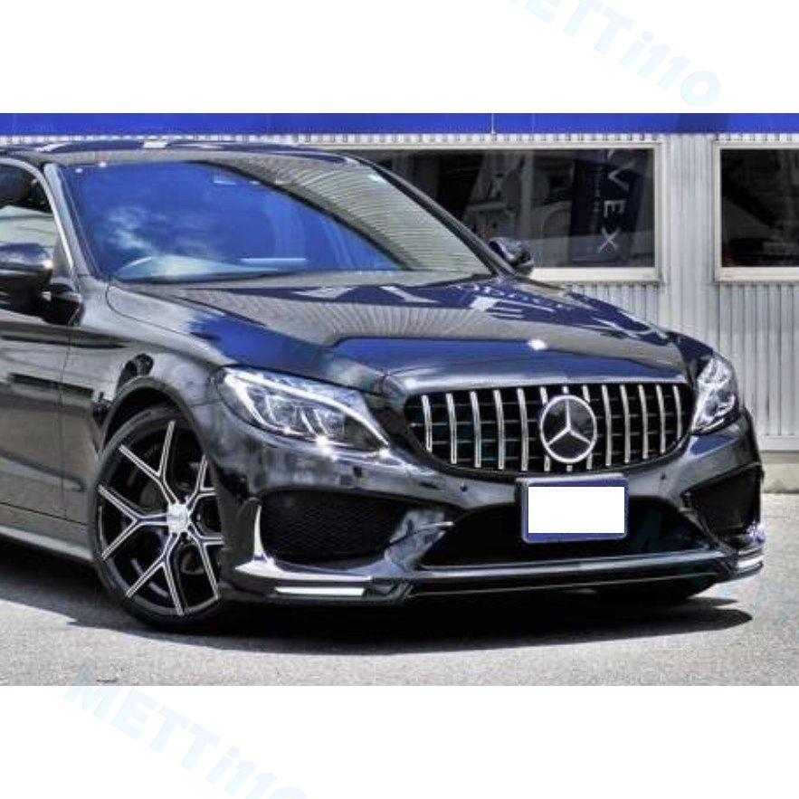 BENZ メルセデス ベンツ W205 S205 C205 A205 Cクラス 前期用 C63AMGタイプ クローム パナメリカーナグリル センターグリル C200/C180/C250 ...