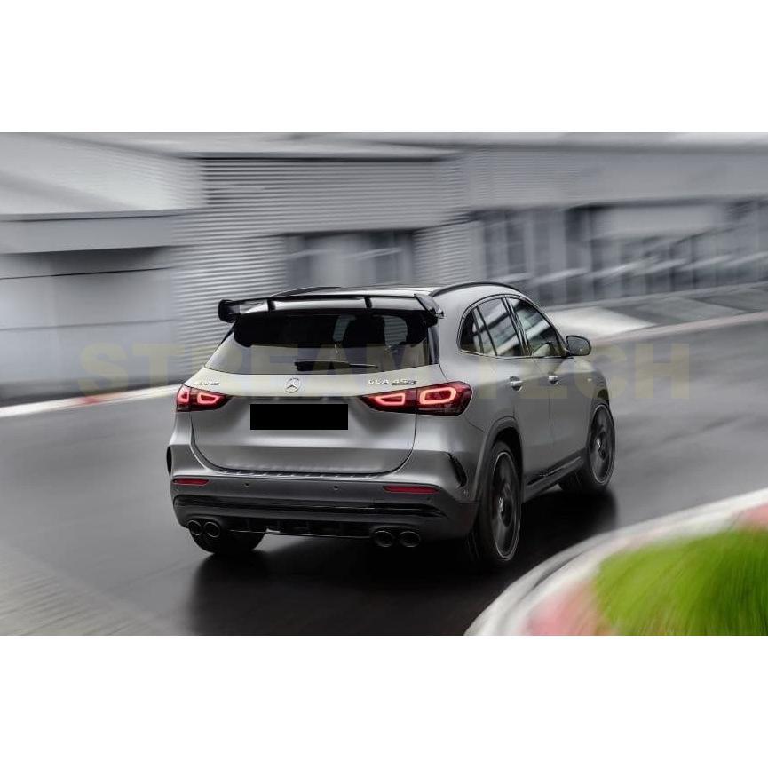 BENZ メルセデス ベンツ H247 GLA AMGライン用 GLA45s AMGタイプ 艶有ブラック リアディフューザー テールパイプ テールガーニッシュ 4本出し GLA35 人気商品 ...