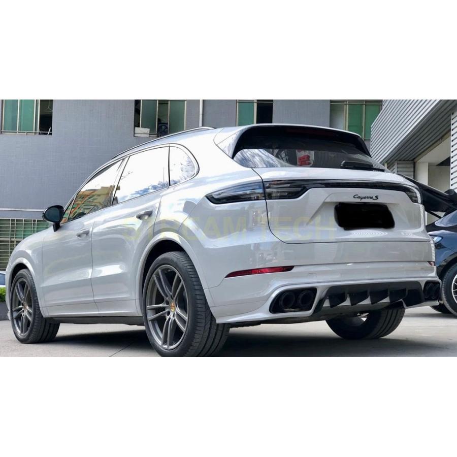 PORSCHE ポルシェ 9YA E3 カイエン SUV クーペ用 TechAタイプ リアバンパースポイラー リアディフューザー リアスカート リアアンダースポイラー Cayenne S ...