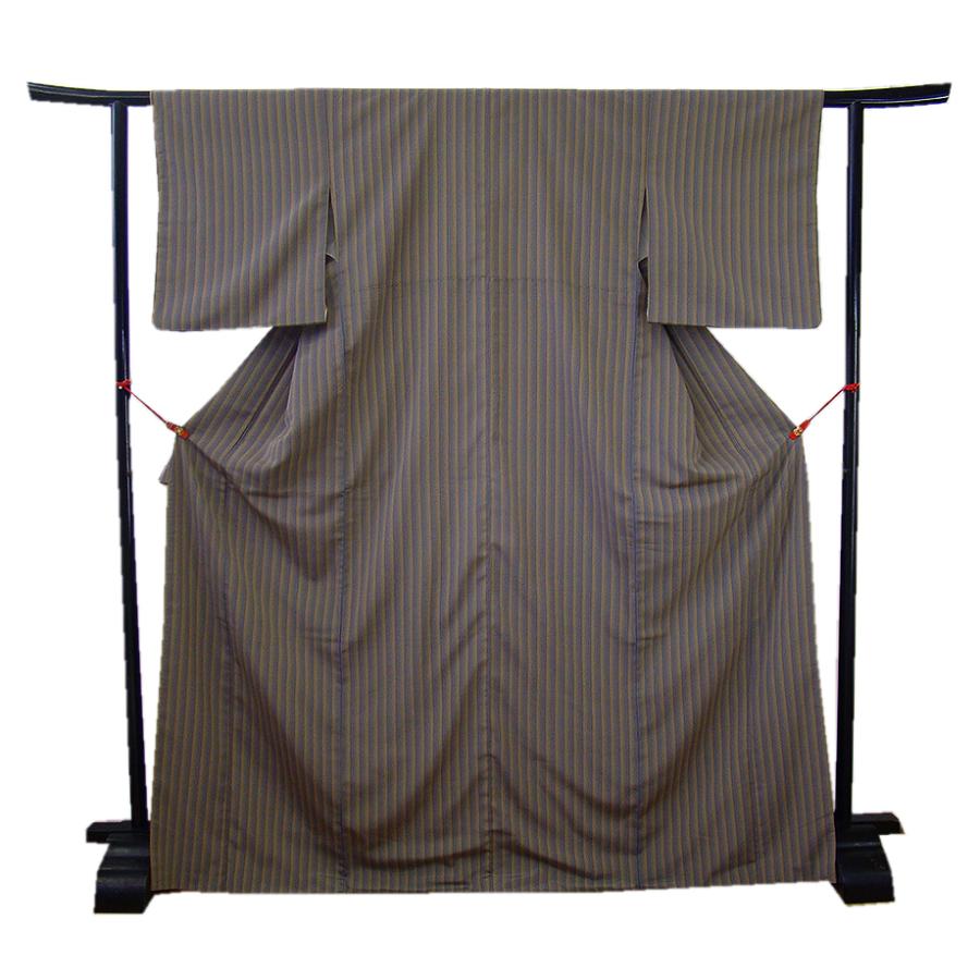 きものしらゆり 身丈163cm 裄65cm 10〜5月 伝統的工芸品 塩沢紬 縞柄 正絹 身長151cm〜158cmの方に最適 C582 : 博多着物市場 きものしらゆり - 通販 ...