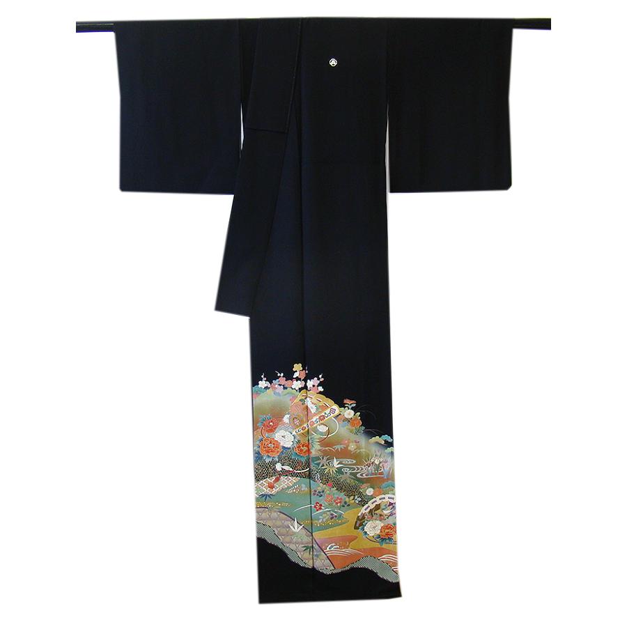 きものしらゆり 身丈163cm 裄67cm 作家物 極上ちりめん地 金彩染 松竹梅 宝尽し 黒留袖 須浜 正絹 身長155cm〜161cmの方に最適 C842 : 博多着物市場 きものしらゆり ...