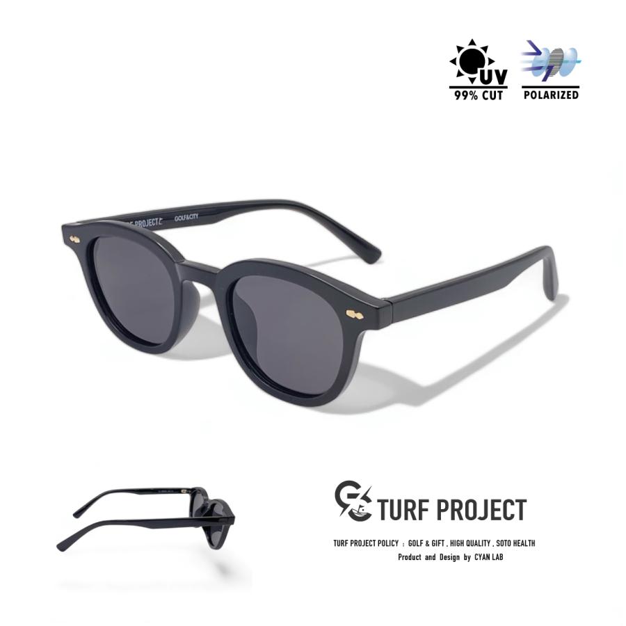 [ターフプロジェクト] 偏光サングラス メンズ ゴルフ用 [ボスリントン TPGC-8031ブラック/グレー] GOLF＆CITY 超軽量 UV400 アウトドア ゴルフ ドライブ 普段用 ...