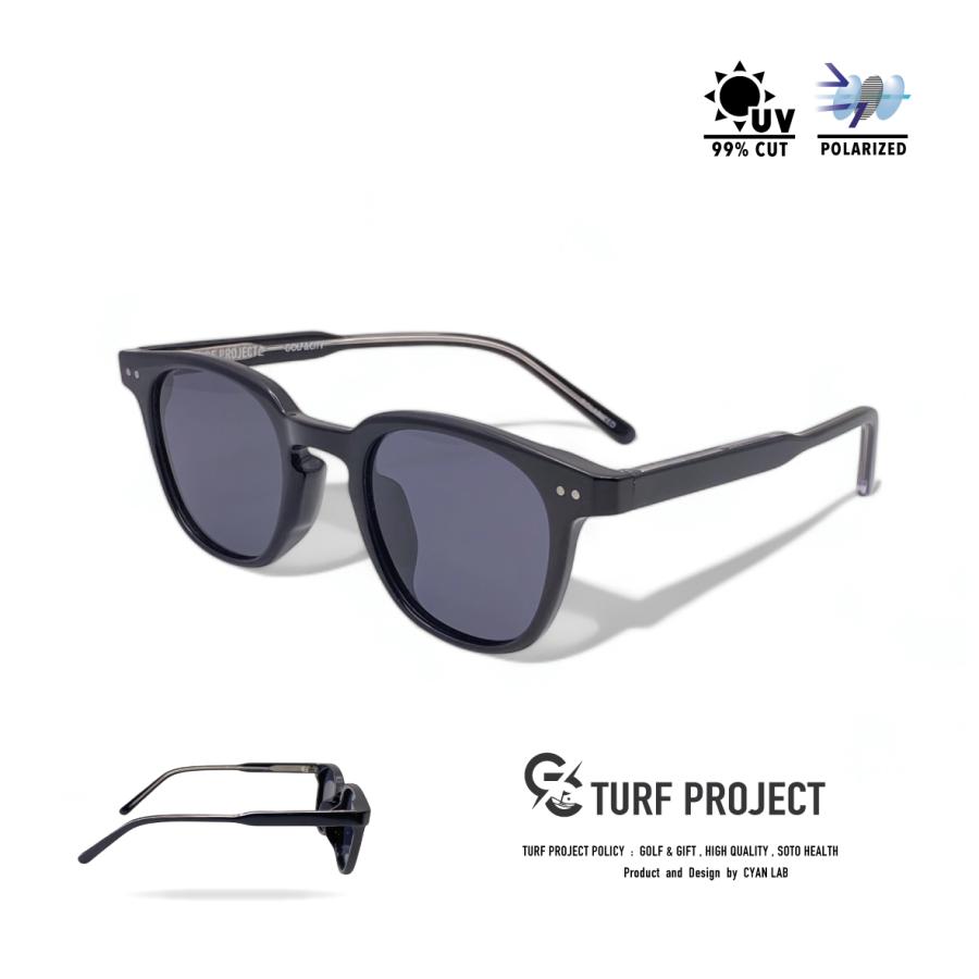 [ターフプロジェクト] 偏光サングラス メンズ ゴルフ用 [ボストン TPGC-8901 ブラック] GOLF＆CITY 軽量 UV400 アウトドア ゴルフ ドライブ 普段用 : Turf ...
