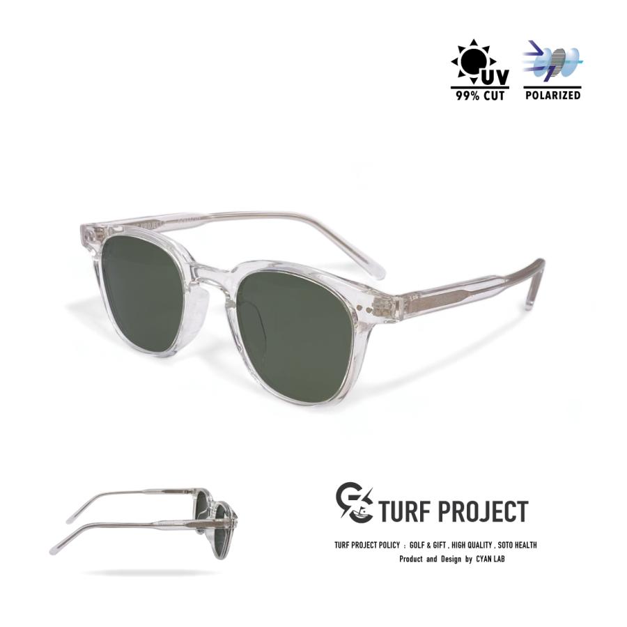 [ターフプロジェクト] 偏光サングラス メンズ ゴルフ用 [ボストン TPGC-8901 クリアー] GOLF＆CITY 軽量 UV400 アウトドア ゴルフ ドライブ 普段用 : tpgc ...