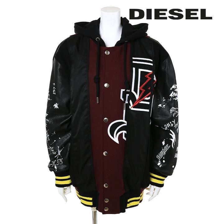 DIESEL ディーゼル 中綿スタジアムジャンパー レディース ミックスウール 切替 オーバーサイズ フード キルティング裏地 W-ANTONIA : 買っCiao!トゥット トゥット ...