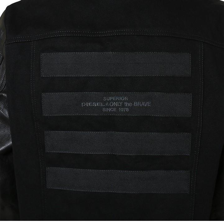 DIESEL ディーゼル デニムジャケット メンズ ブラックデニム 牛革 切替 チェック柄フェイクレイヤード J-YUKI : 買っCiao!トゥット トゥット - 通販 - Yahoo!ショッピング