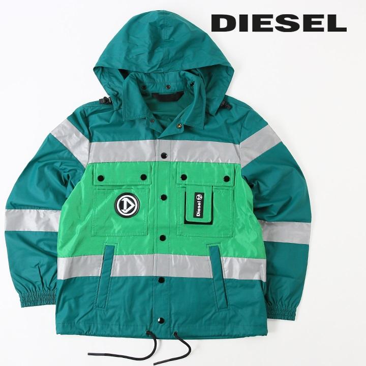 DIESEL ディーゼル フーデッドジャケット メンズ リフレクト素材 DIESEL ディーゼル フーデッドジャケット メンズ リフレクト素材