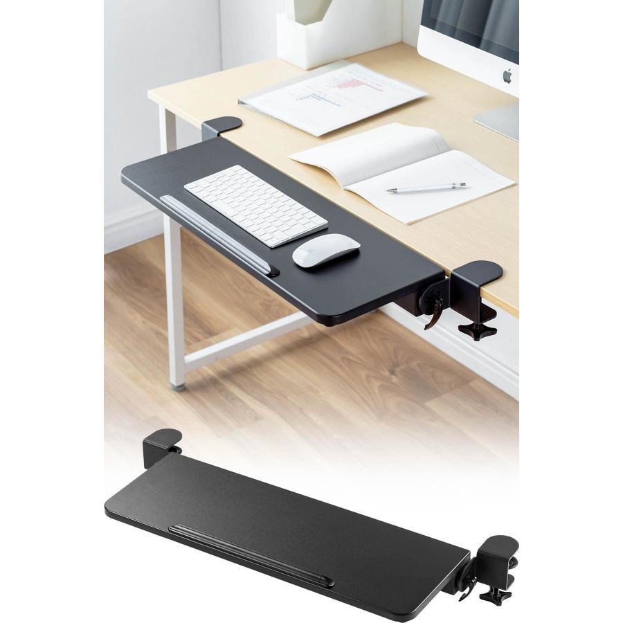 デスク周辺機器 サンワダイレクト デスクエクステンダー デスク 拡張 後付け 折りたたみ クランプ固定 天板：幅65×奥行23cm ブラック 100-KB0 : アウトドア通販SHOP ...