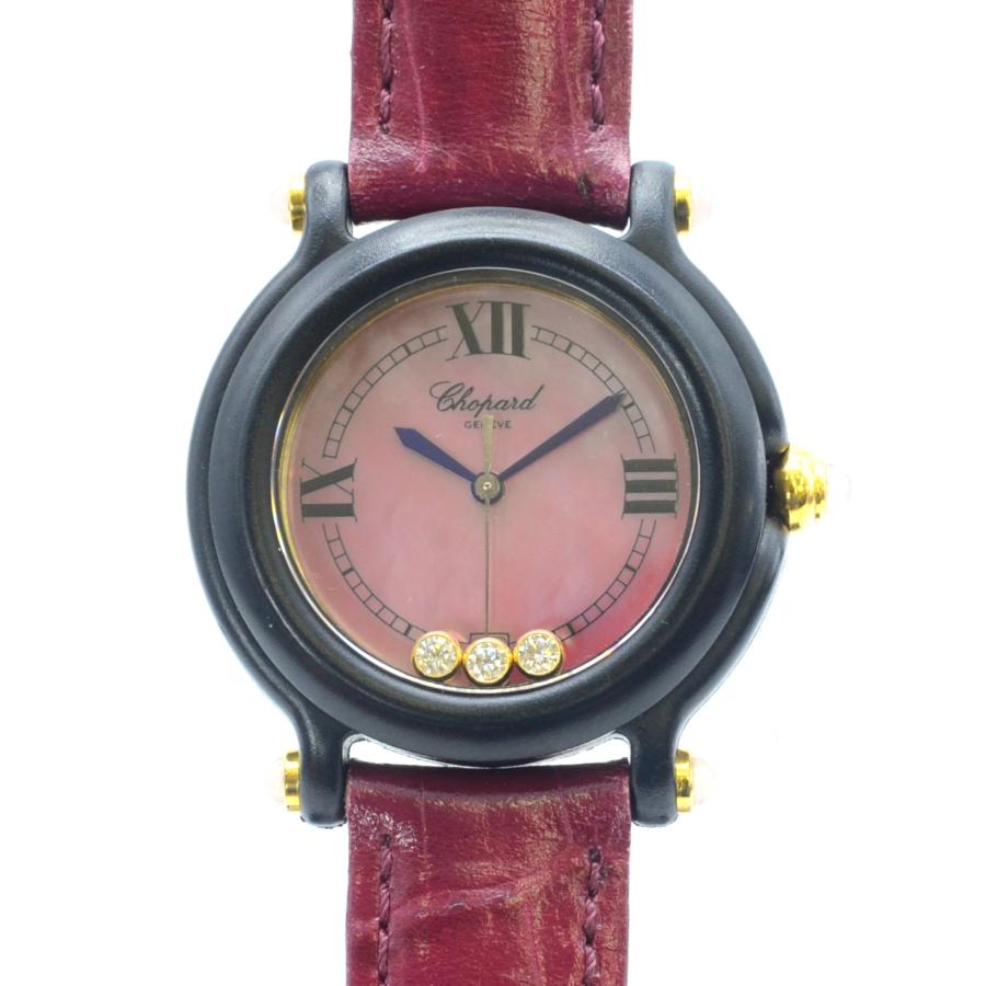 CHOPARD ショパール ビーハッピー 27/7777 3Pダイヤ クォーツ ピンクシェル文字盤 レディース腕時計 贈り物 ギフト 【中古】 : Clockwise クロックワイズ - 通販 ...