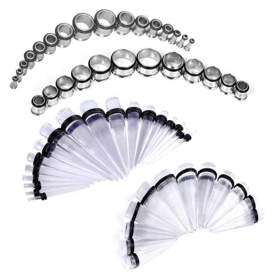 堅実な究極の Gauges Kit BodyJ4You - Stretching Stretching Aftercare Kit Clear ...